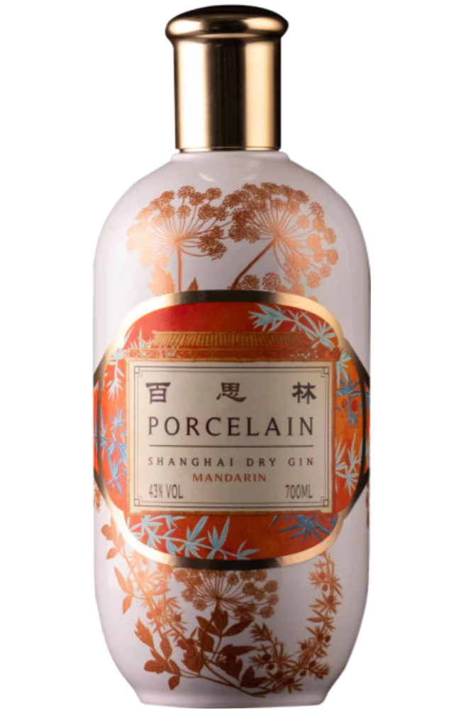 Porcelain Shanghai Dry Gin Mandarin + GB 43% 70cl